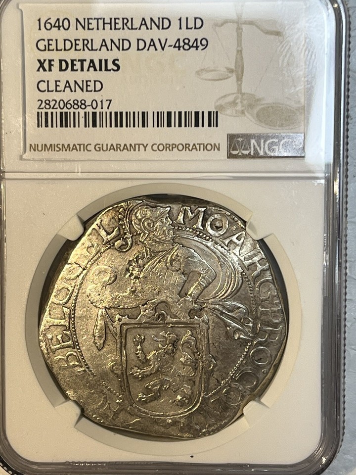 1640 Netherlands Gelderland Daalder DAV-4849 NGC Certified Lion Dollar ...