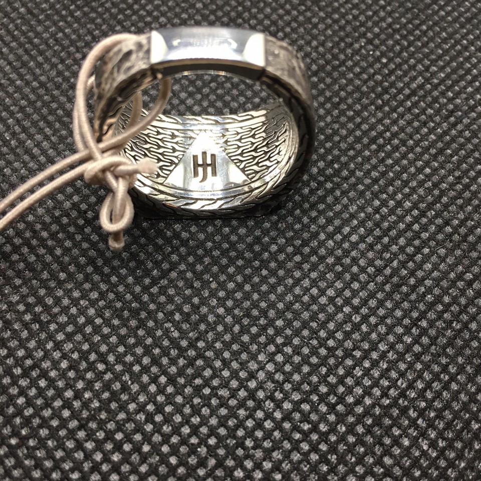 JOHN HARDY Men's Sterling Silver Classic Chain Reticulated Tiga Signet ...