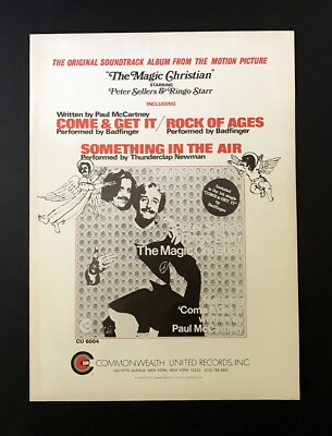 The Magic Christian Ringo Starr, Come & Get It Bad Finger 1970 Poster ...