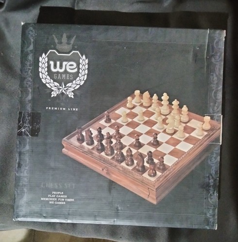 WE Games Medieval Chess & Checkers Set - Wood Board - 15 in | eBay