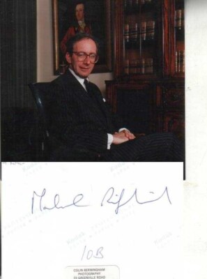 Malcolm Rifkind Autographed Photo British Politician under Thatcher ...