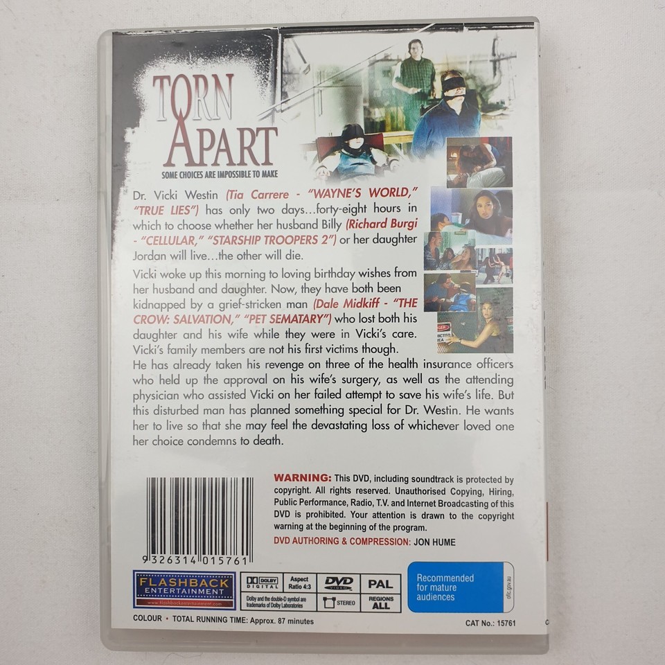 Torn Apart DVD PAL Region ALL **FREE POSTAGE** | eBay UK