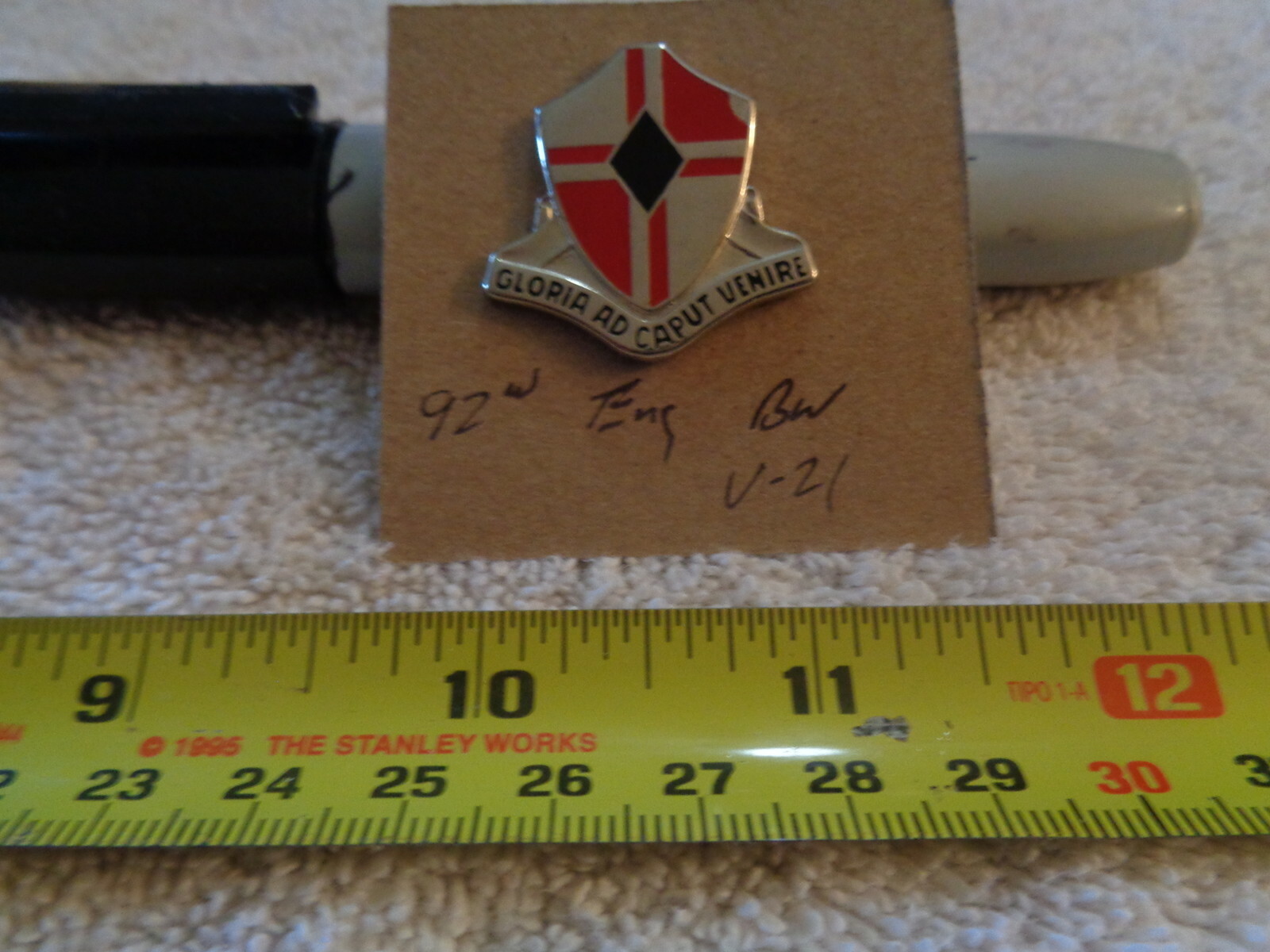 92nd Engineer Battalion V-21 Unit Crest, DI, DUI (DRAW#53) | eBay