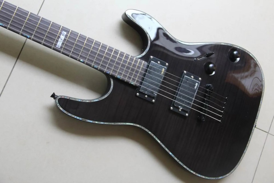 Hot Sale New Electric Guitar Top One Piece Neck/body Abalone Inlay in ...