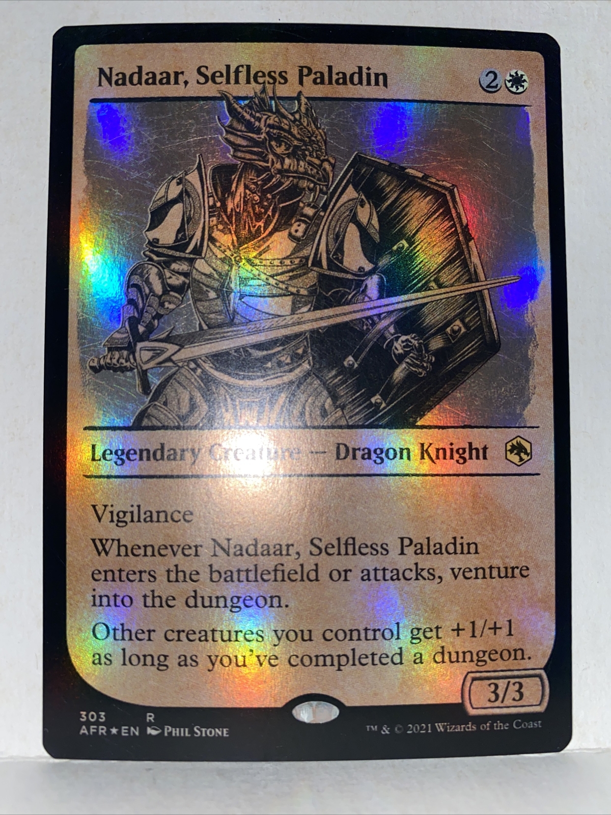 MTG Nadaar, Selfless Paladin Adventures Forgotten Realms 303 Foil ...