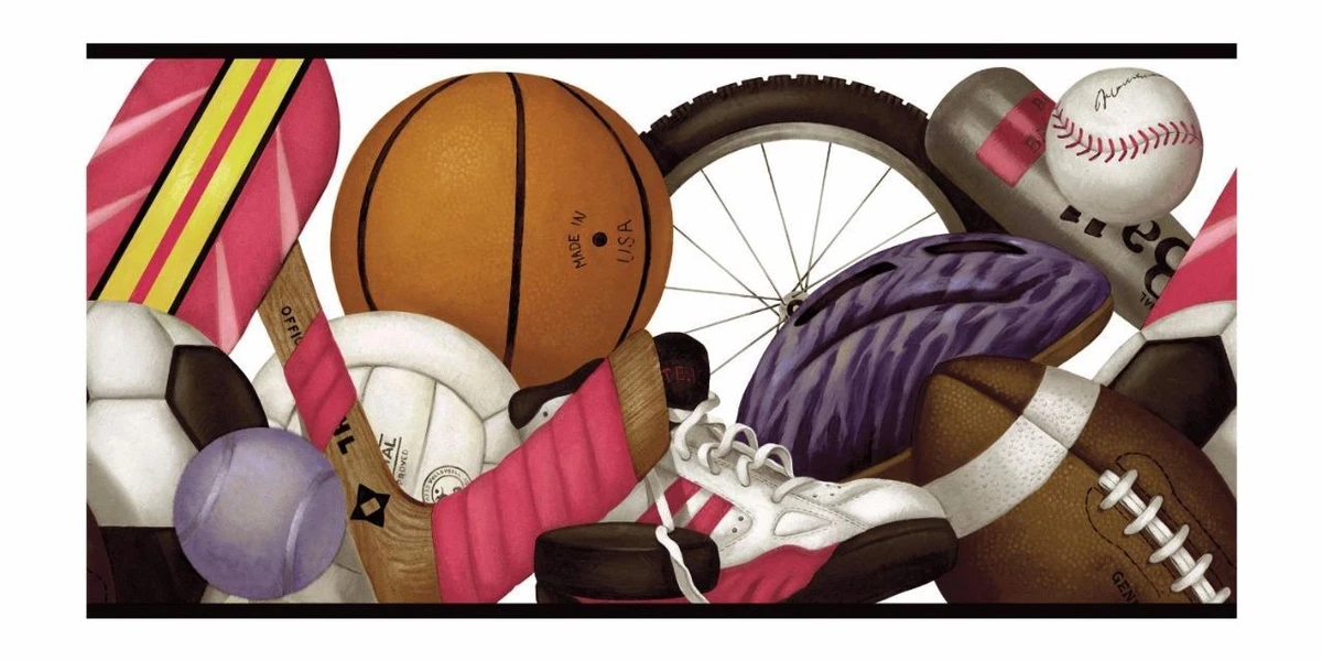 Sports Equipment Collage Clip Art