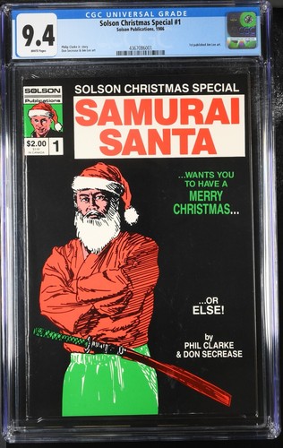 SOLSON Christmas Special SAMURAI SANTA 1 Scarce 1986 1st Pro JIM LEE ...