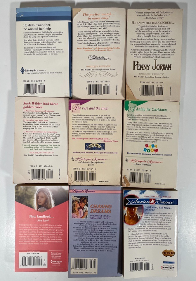 Harlequin Romance Novels Mixed Lot of 9 Paperback Books | eBay