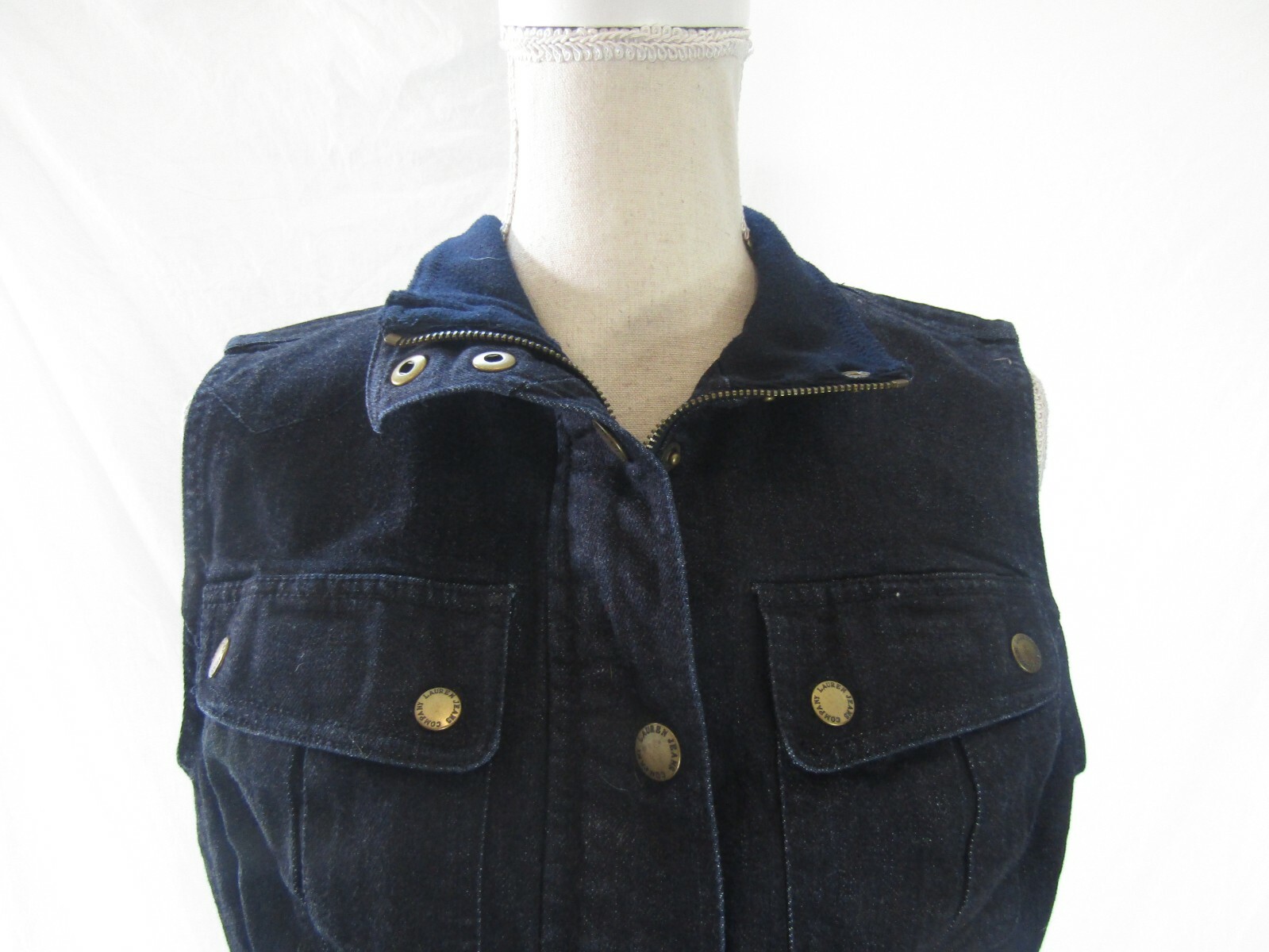 LRL Ralph Lauren Denim Vest Size Large | eBay