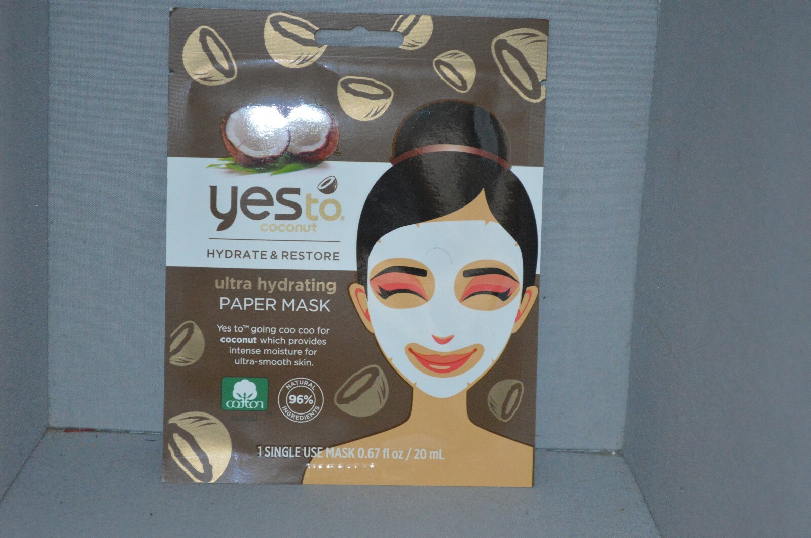 Yes To Coconut Hydrate & Restore Ultra Hydrating Paper Mask New 1mask 0 ...