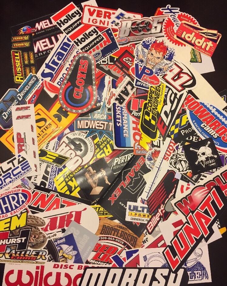 Large Lot 50+ Racing Decals Stickers NHRA Nascar Chevy Ford Mopar Grab ...