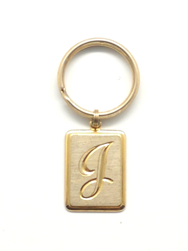 Vintage Cursive Writing Letter "J" Keyring Keychain | eBay
