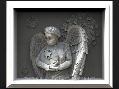 3D Model STL File for CNC Router Laser & 3D Printer Angel Nurse Saving ...