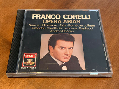 FRANCO CORELLI Opera Arias ORIG 1987 EMI USA CD NM Like New | eBay