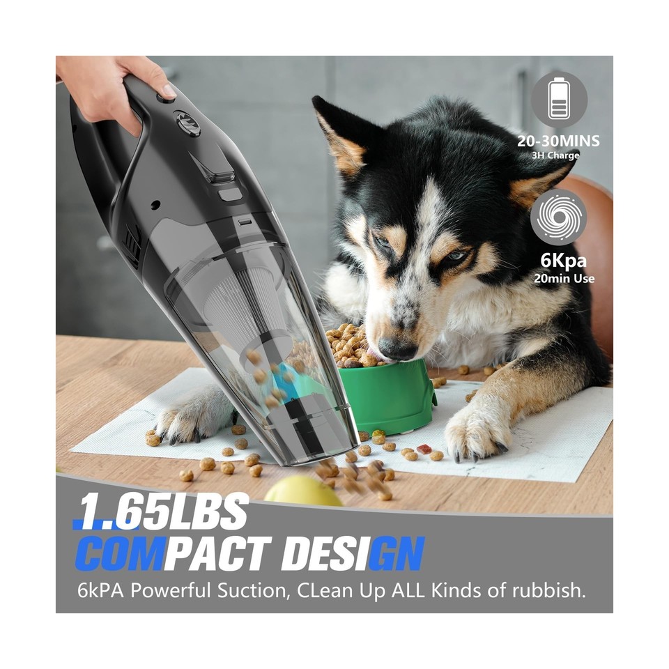 BSRCO Handheld Cordless Vacuum 6kPA Suction LED Light | eBay