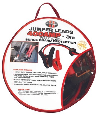 3M Jumper Leads 400A Heavy Duty Car Truck Booster Cables Jump Starter ...