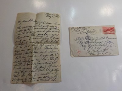 WW2 Letter 1944 Missing In Action 450th Bomb Group POW Fighting Mail ...