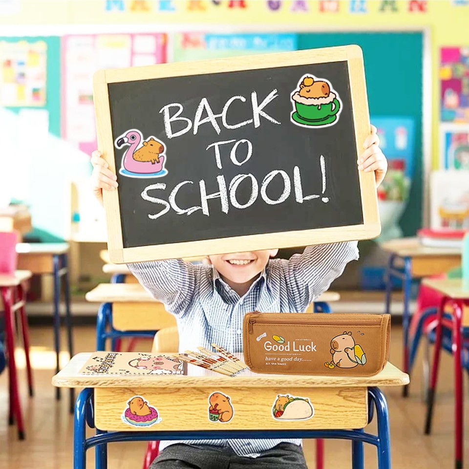 58PCS Capybara School Supplies Set Cute Stationery Kit Kawaii Back to ...