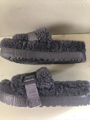 UGG Women's Fluffita Shade Fur Platform Slippers | eBay