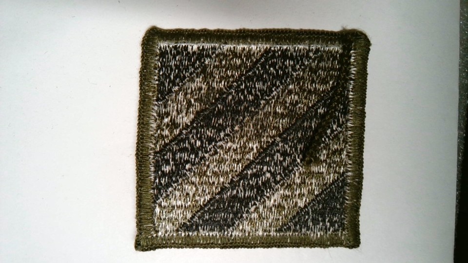 MILITARY PATCH 3RD INFANTRY DIVISION SUBDUED OD GREEN SEW ON COMBAT ...
