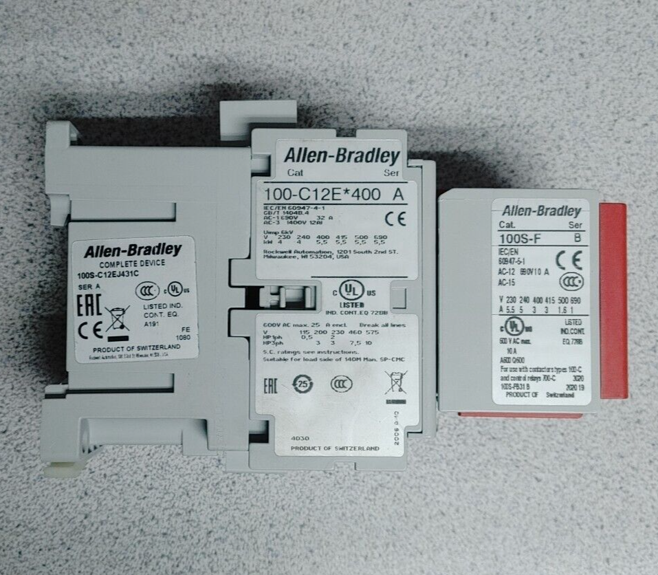 AB 100S-C12EJ431C SAFETY CONTACTOR 32A 690V 24VDC COIL NEW!! QUANTITY ...