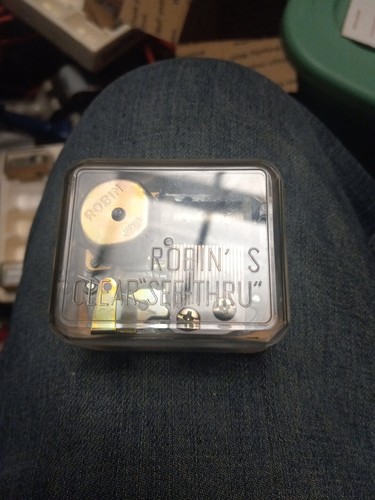 ROBIN'S Clear “See Thru Wind-Up Music Box 🎵 LITTLE DRUMER BOY W/Key | eBay