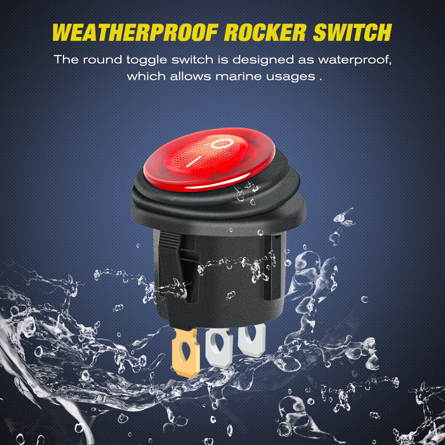 Nilight 3 Gang Rocker Switch Panel 12V Waterproof On-Off Toggle ...