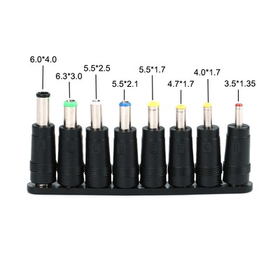 DC or USB Plug Adapter 8 sizes round male from female 5.5x2.1 mm socket ...