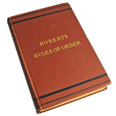 Antique "Robert's Rules of Order" Book Copyright 1904 | eBay
