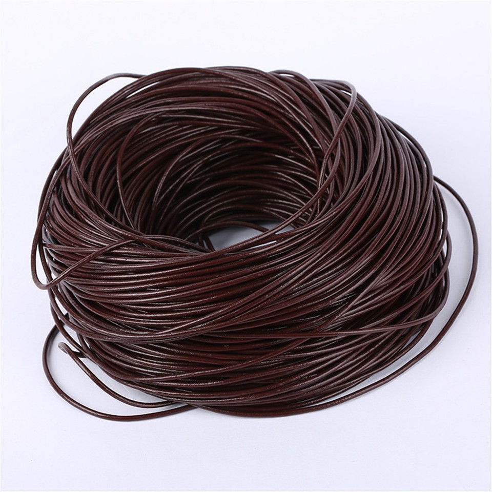 10 Meters 1/2/3mm Leather Threads Cords Strings for Bracelet Necklace ...