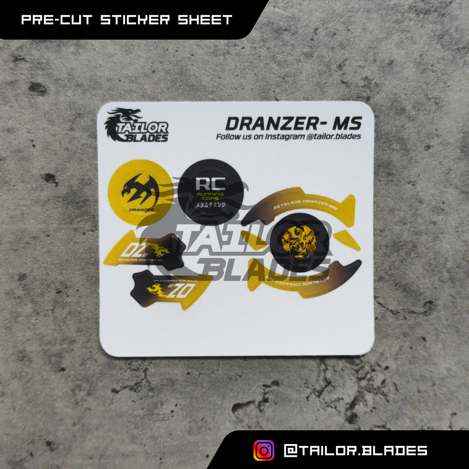 Pre-Cut Beyblade Stickers HMS MS G V2 V S F Dragoon Dranzer Driger ...