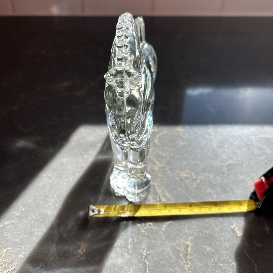 Heisey Clear Glass Clydesdale Horse Figurine HTF ~ NICE | eBay