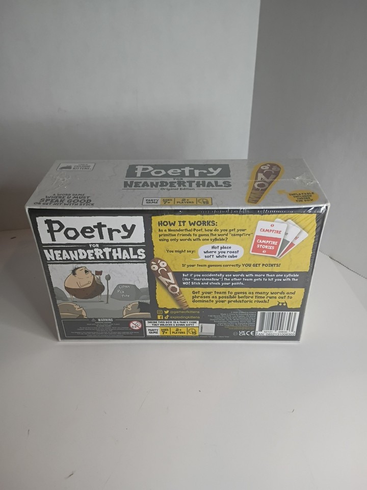 Poetry For Neanderthals Original Edition Sealed NEW 852131006303| eBay