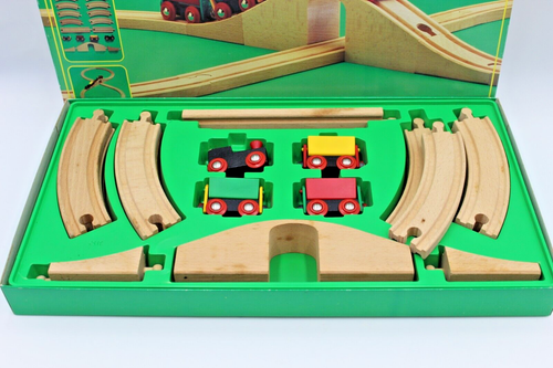 Vintage BRIO Wooden Train Set 100 Complete Made in Sweden Figure 8 Wood ...