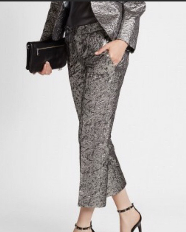 Zadig & Voltaire Posh Metallic Jacquard Pants Silver … - Gem