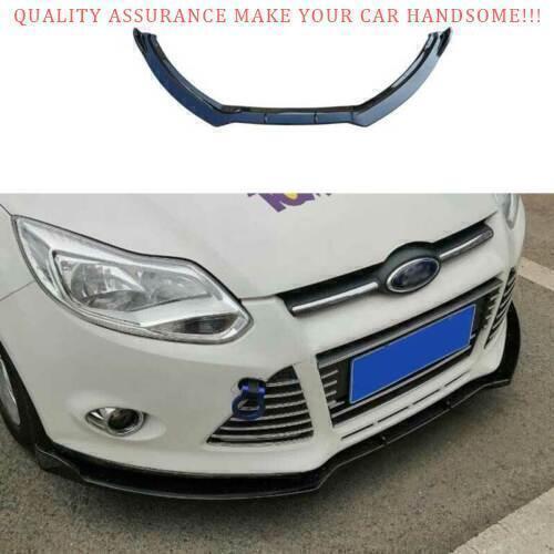 For Ford Focus 2012-2018 Bright Black Front Bumper Lip Spoiler Bodykit ...