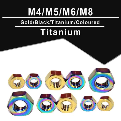 Tc4-titanium Alloy Nuts M3/M4/M5/M6/M8 Fastening Nut Riding Bike ...