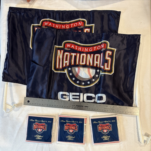 Washington Nationals MLB Fan Lot: (2) Car Flags & (3) CheerStix | eBay