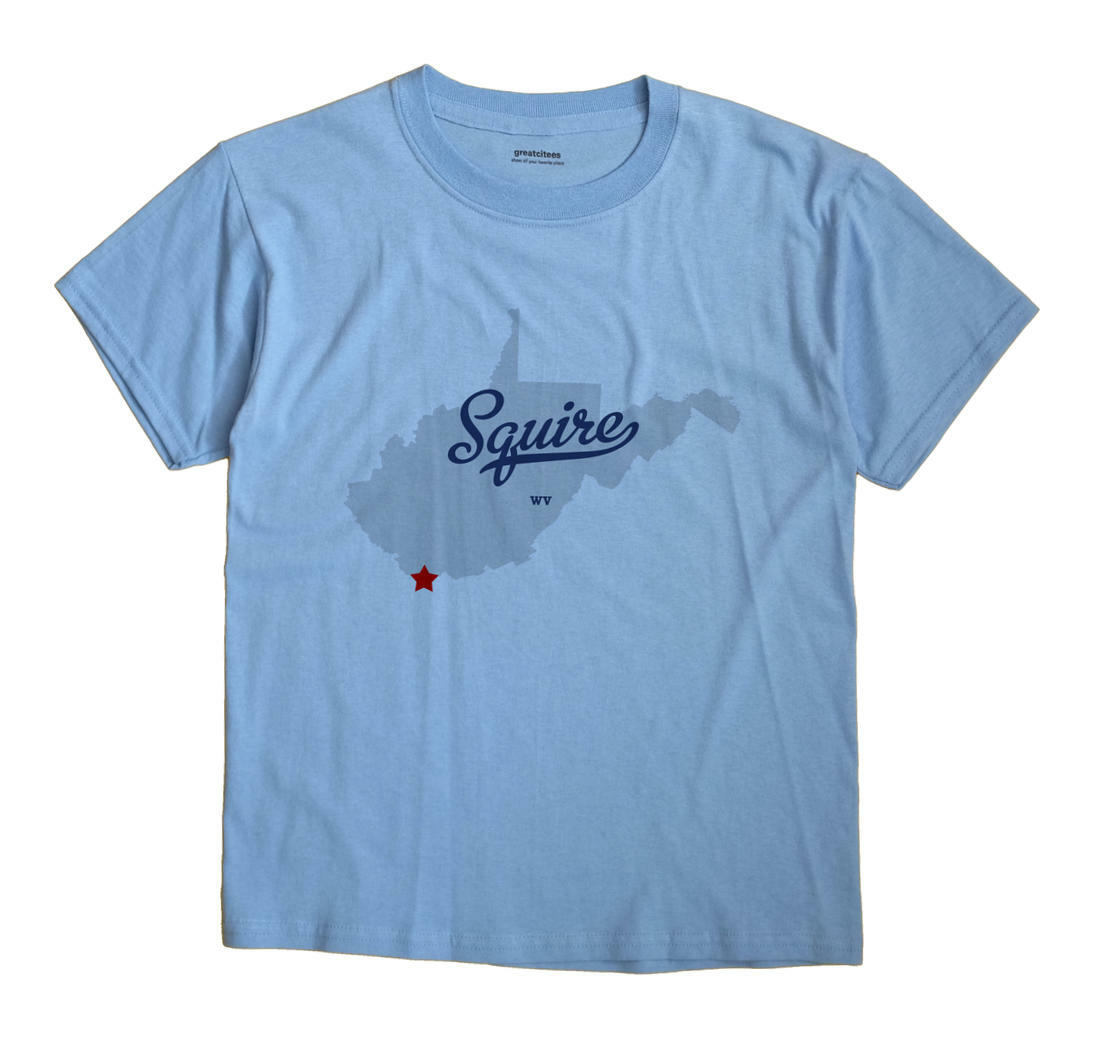 Squire West Virginia WV T-Shirt MAP | eBay