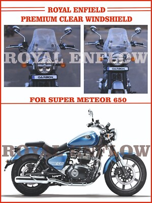 Fit For Royal Enfield Premium Clear Windshield for Super Meteor 650 ...