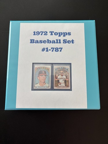 1972 Topps Baseball Complete Set of 1-787 High #s - RYAN, CLEMENTE ...