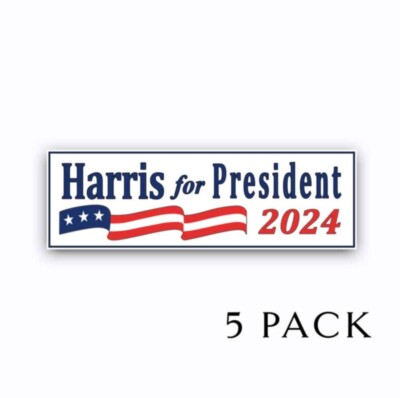 Kamala Harris 2024 Vinyl Bumper Stickers 9" Decals Election USA America ...