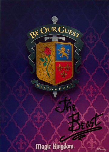 Beauty and the Beast Signed Autograph Card Disney World Be Our Guest ...