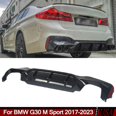 For BMW G30 530i 540i M Sport 2017-2023 Carbon Fiber Look M5 Style Rear ...