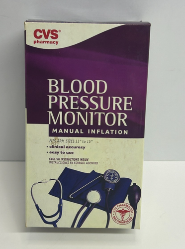 CVS Blood Pressure Monitor w/ Stethoscope Manual Inflation Accurate ...