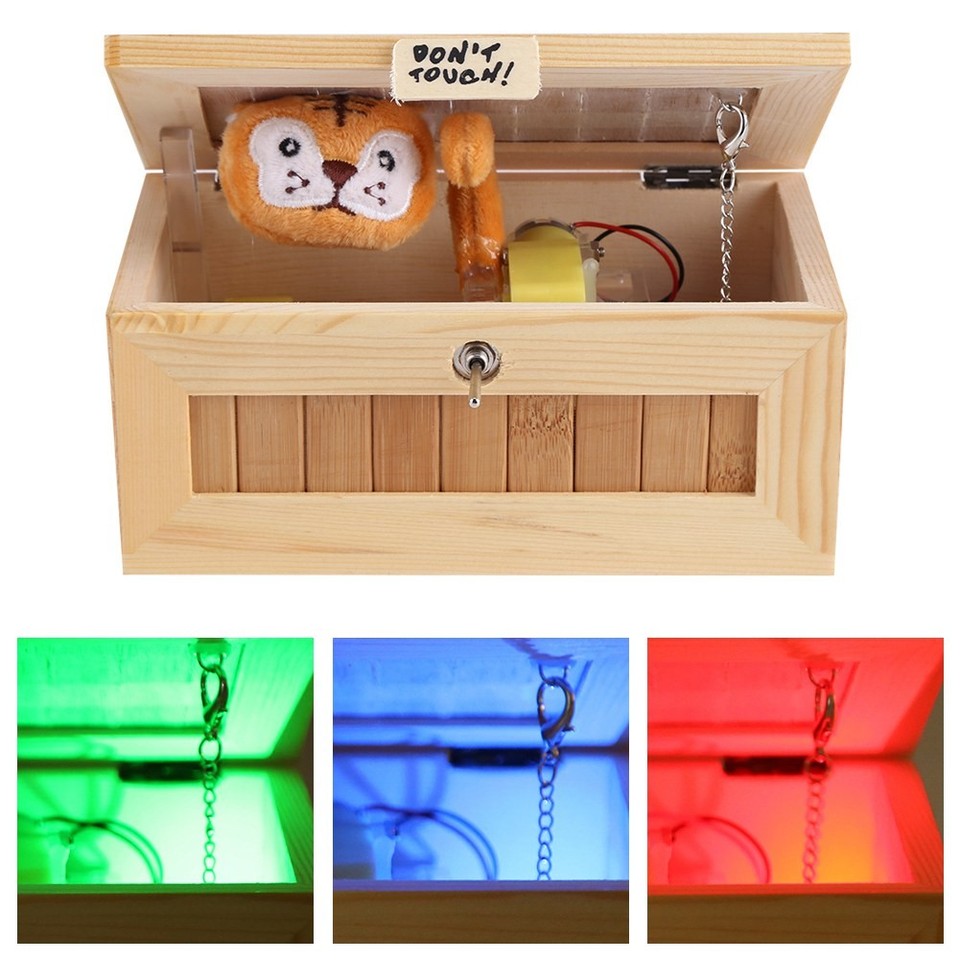 Wooden USB Electronic Box Cute Tiger Funny Interactive Stress Relief ...