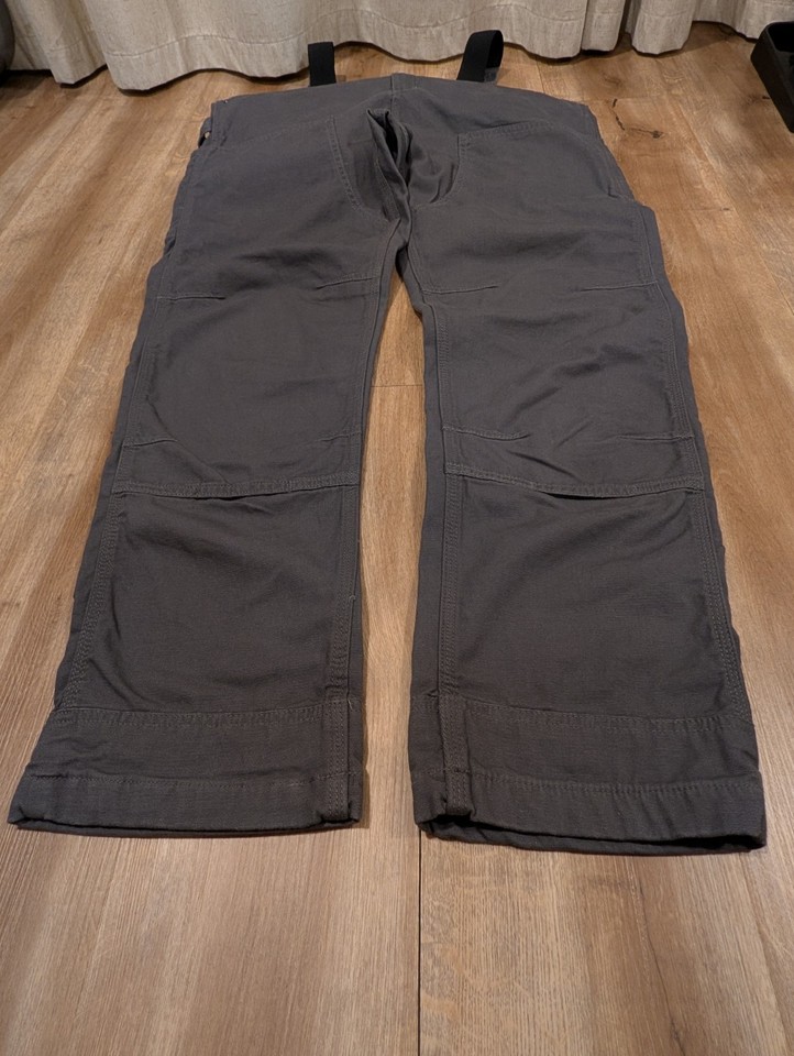 Carhartt Rigby Bib Overall 34x34 (36x32) Gravel Gray Canvas Workwear ...
