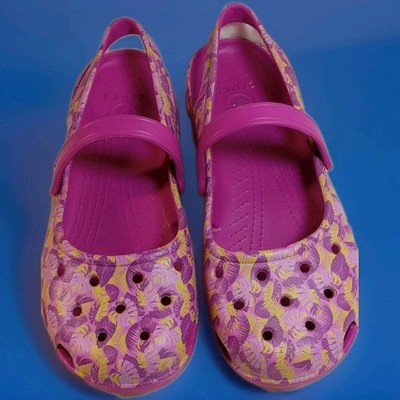 Crocs Shayna Shoes Womens 9 Pink Mary Jane Slingback Slip On Sandals ...