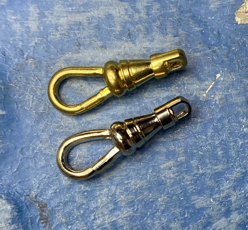 1 Set Gold Tone Spring Ring & Swivel Clip w Jump Rings. Clasps | eBay