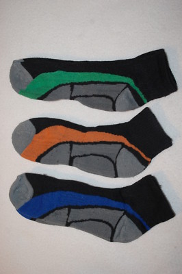 Mens 3 PAIR LOT BLACK SOCKS Mid-Cut Ankle ATHLETIC PERFORMANCE Shoe ...